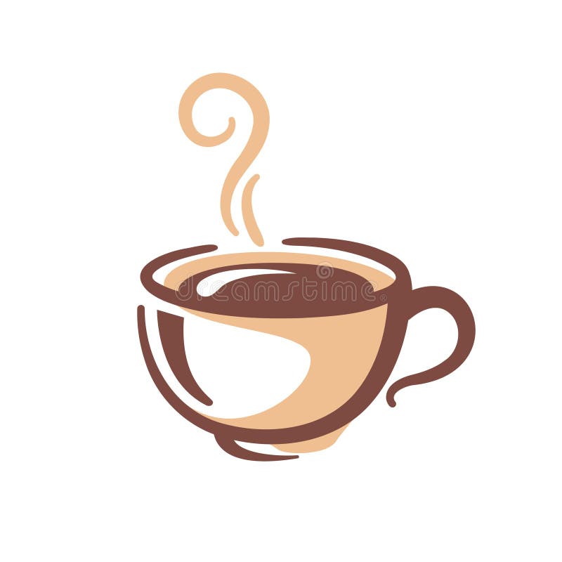 Simple Coffee Cup Vector for the Hot Drink Menu in the Cafe Stock ...