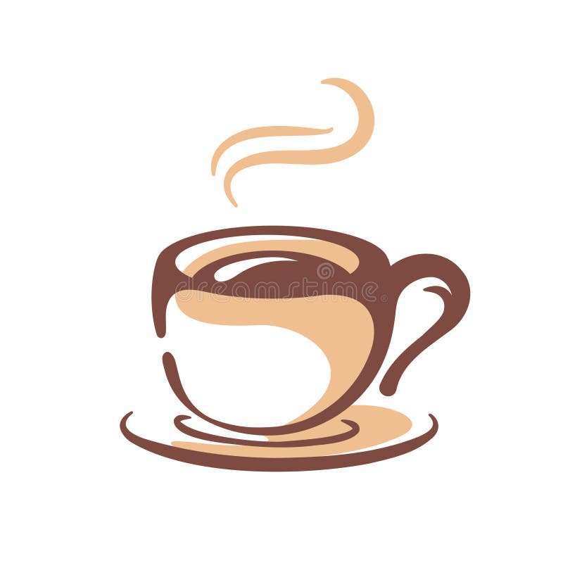 Simple Coffee Cup Vector for the Hot Drink Menu in the Cafe Stock ...