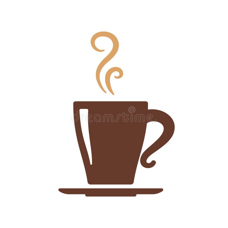 Simple Coffee Cup Vector for the Hot Drink Menu in the Cafe Stock ...