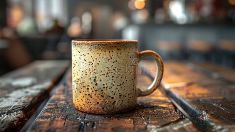 A Simple Coffee Cup on a Wooden Table, Perfect for Cafe Menus or ...