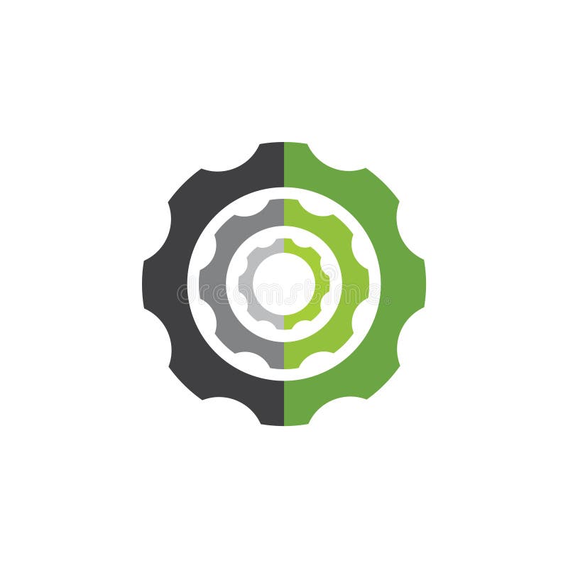 Simple Cog Machine Industrial Logo Vector Stock Vector - Illustration ...
