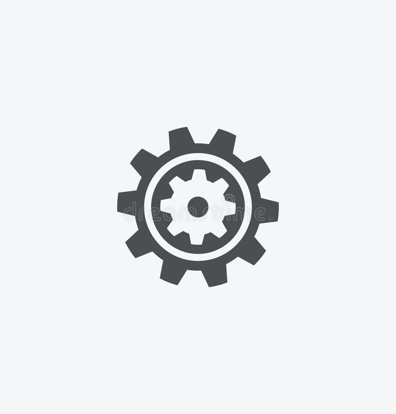 Simple Cogwheel, Gear Wheel Vector Illustration for Apps and Websites ...
