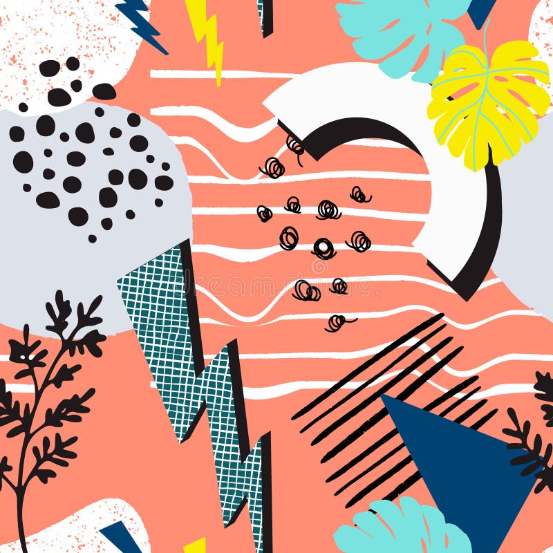 Simple Collage Jungle Collection, Tropical Summer Design Vintage ...