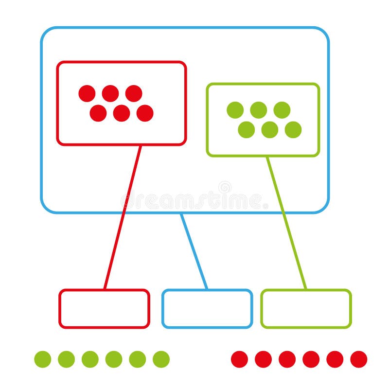 Simple Color Graph Group with Use Points Stock Illustration ...