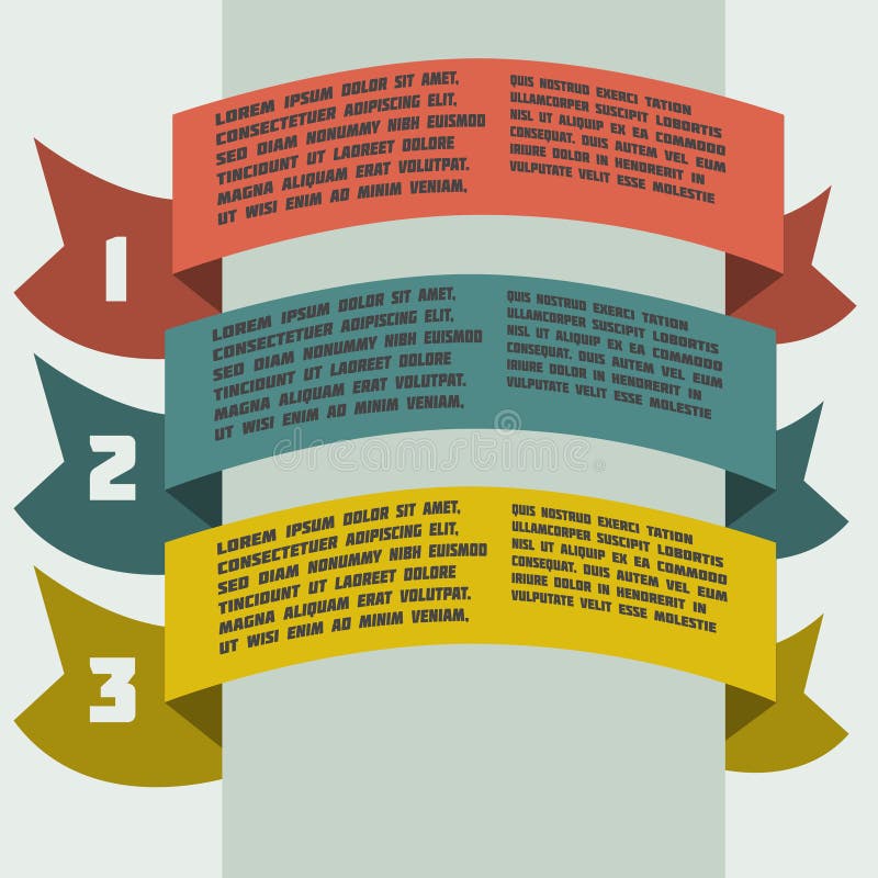 Simple Color Infographics with Banners Stock Vector - Illustration of ...