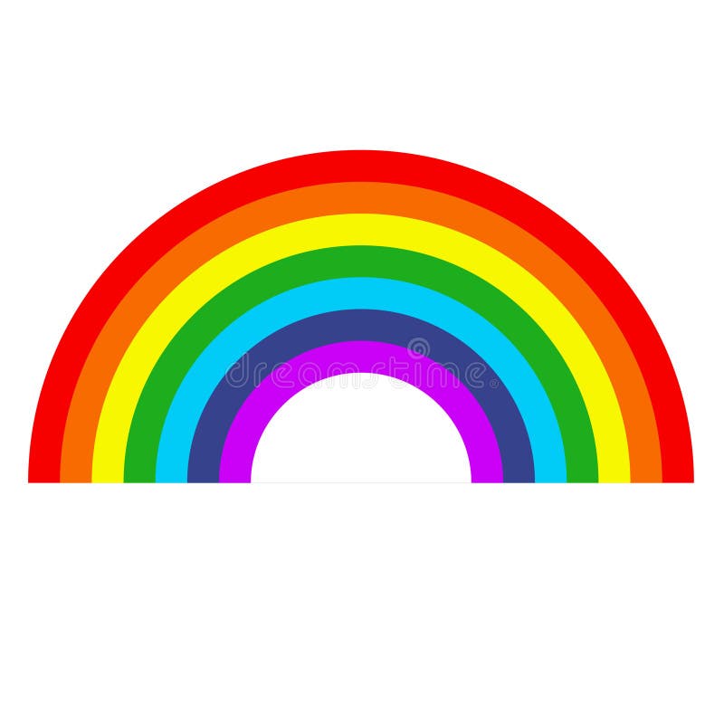 Simple 7-color Rainbow Element. Vector Illustration Stock Vector ...