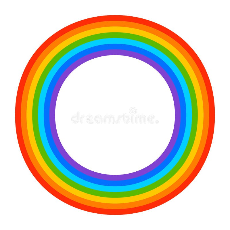 Simple 7-color Rainbow Element on White Stock Vector - Illustration of icon, happy: 85640688