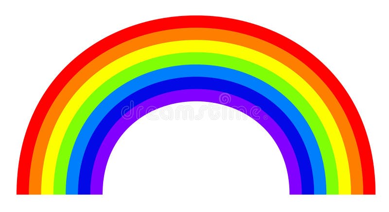 Simple 7 Color Rainbow, Vector Illustration Stock Vector - Illustration ...