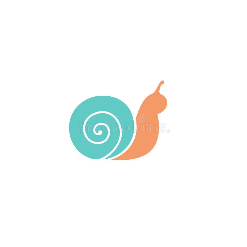 Simple Color Snail Logo Vector Stock Vector - Illustration of design ...