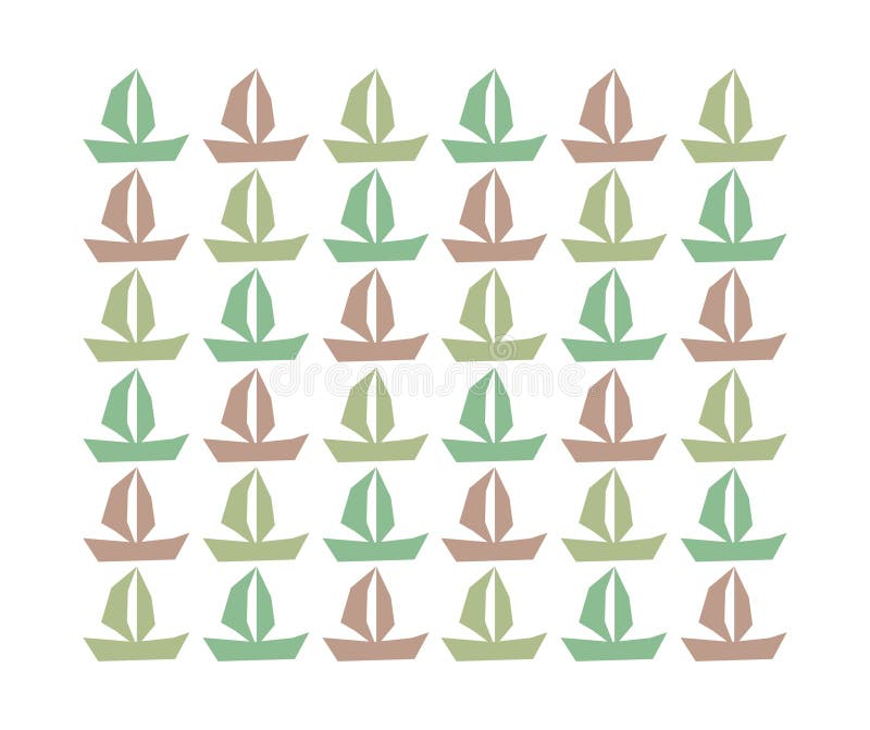 Simple Colorful Boat Pattern Stock Vector - Illustration of colorful ...