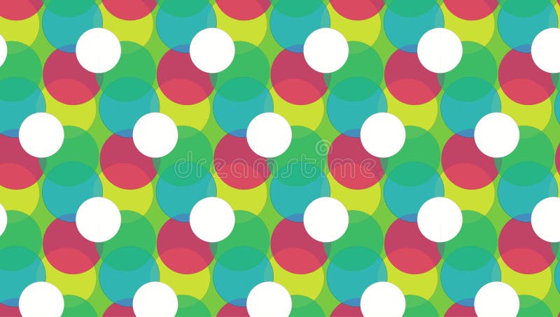 Simple Colorful Circles White Dot Pattern Stock Vector - Illustration ...