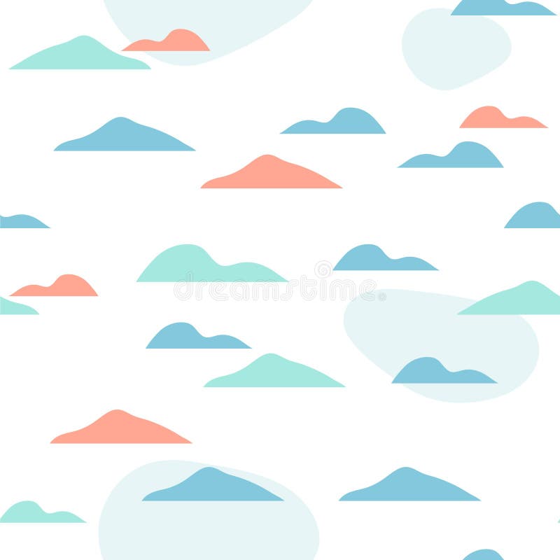 Simple Colorful Clouds Pattern Background Stock Illustration ...