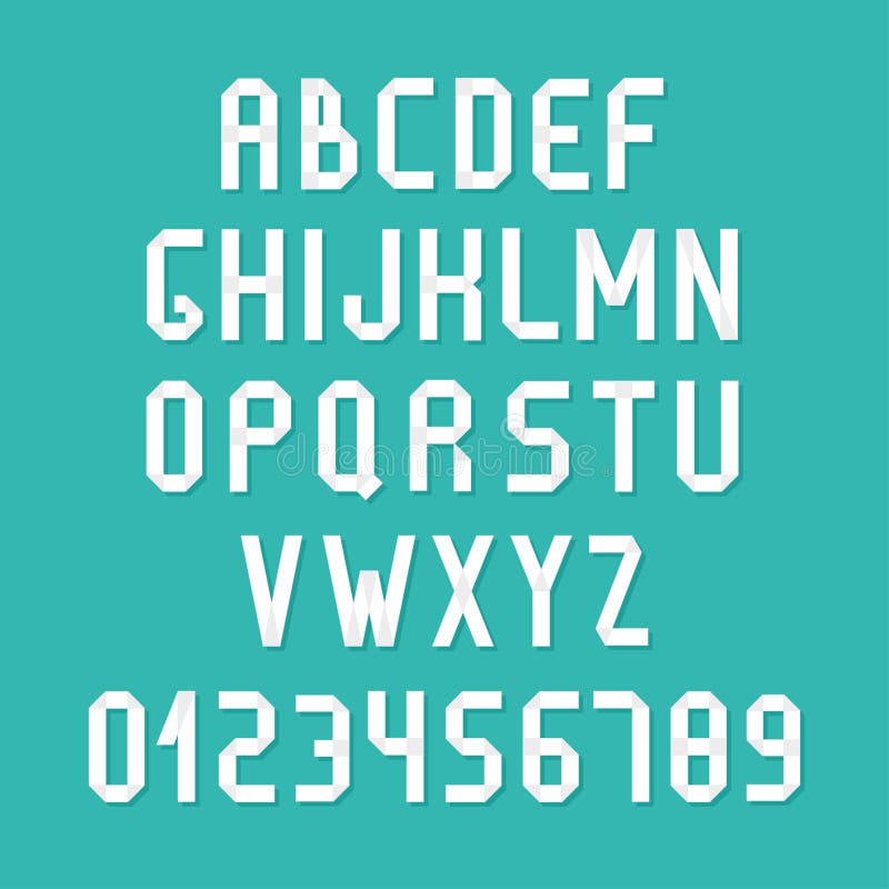 Simple Colorful Font. Complete Abc Alphabet Set. Stock Vector ...