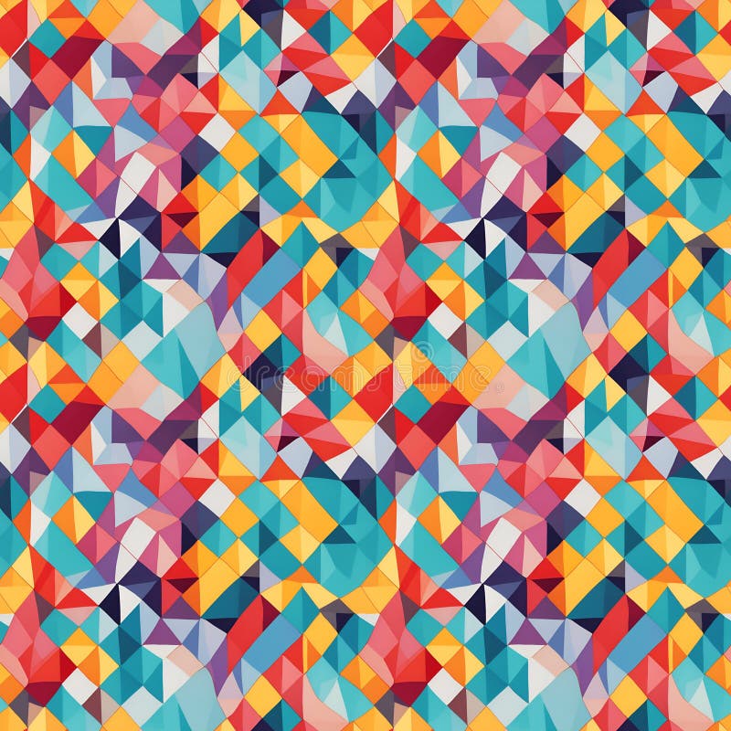 Simple Colorful Geometric Pattern, Seamless Pattern. Design for Carpet ...