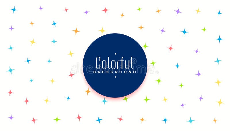 Simple Colorful Glitter Stars Background Design Vector Illustration ...