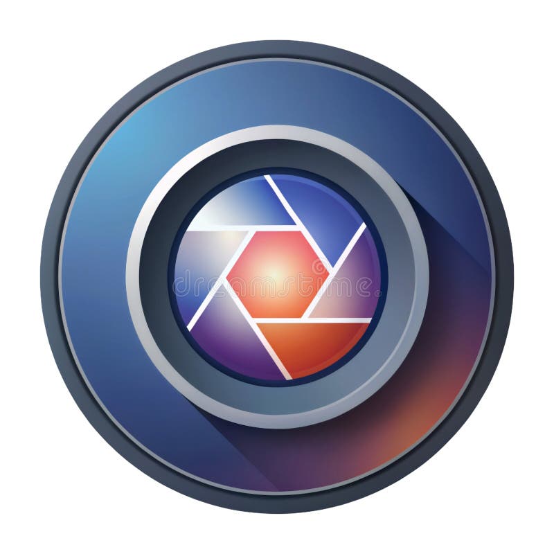 Simple Colorful Lens Camera Slr Logo Stock Photo - Illustration of sign ...