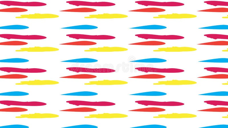 Simple Colorful Paint Brush Stroke Pattern Stock Vector - Illustration ...