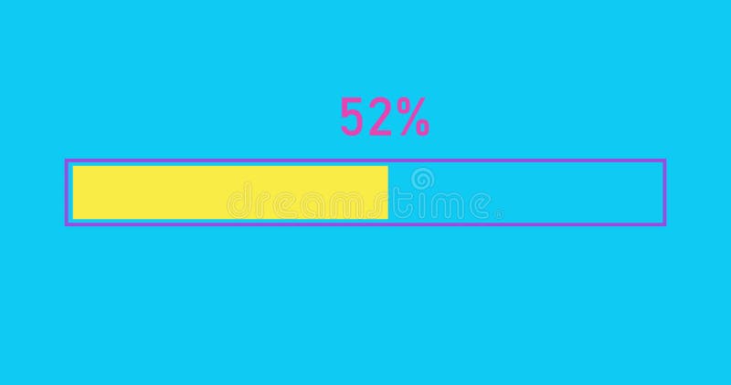 Simple Colorful Progress or Loader Bar Animation. Loader Bar from Zero ...