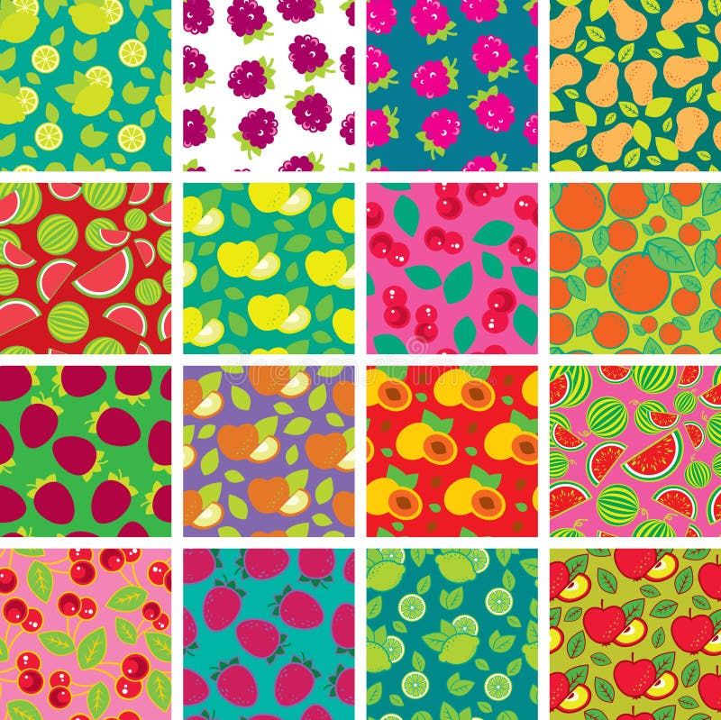 Set of Simple Colorful Seamless Patterns Dots Stock Vector ...