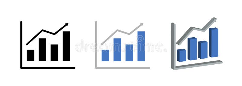 Simple Column Chart. Statistics Graph by Year. Coordinate System and ...