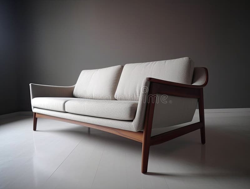 Simple and Comfortable Scandinavian-style Sofa Couch with Soft Cushions ...