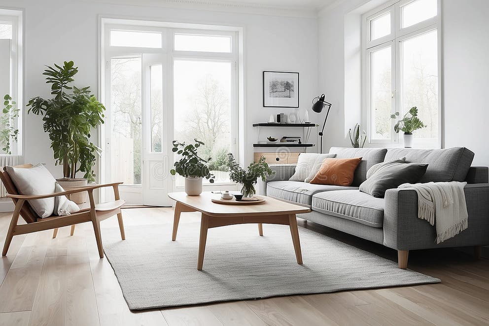 Simple Comforts in Scandinavian Design Stock Illustration ...