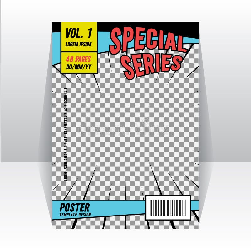 Simple Comic Magazine Front Page Layout Template Graphic Stock Vector ...