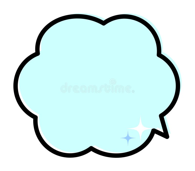 Simple Comic Speech Bubble Speech Bubble Circle Stock Vector ...
