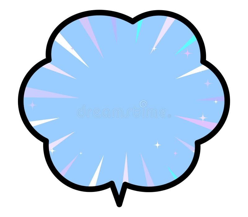 Simple Comic Speech Bubble Speech Bubble Cloud Shape Stock Vector ...