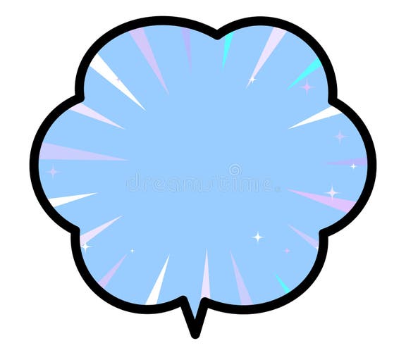 Simple Comic Speech Bubble Speech Bubble Cloud Shape Stock Vector - Illustration of frame, type ...