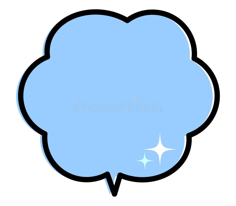 Simple Comic Speech Bubble Speech Bubble Circle Stock Vector ...