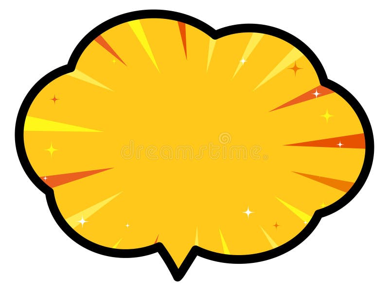 Simple Comic Speech Bubble Speech Bubble Cloud Shape Stock Vector ...