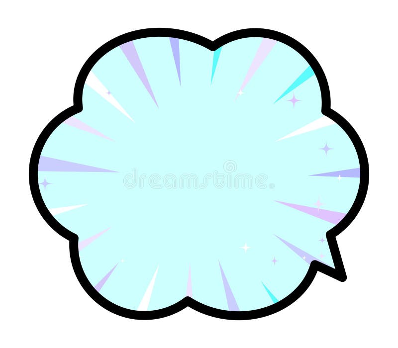 Simple Comic Speech Bubble Speech Bubble Cloud Shape Stock Vector ...