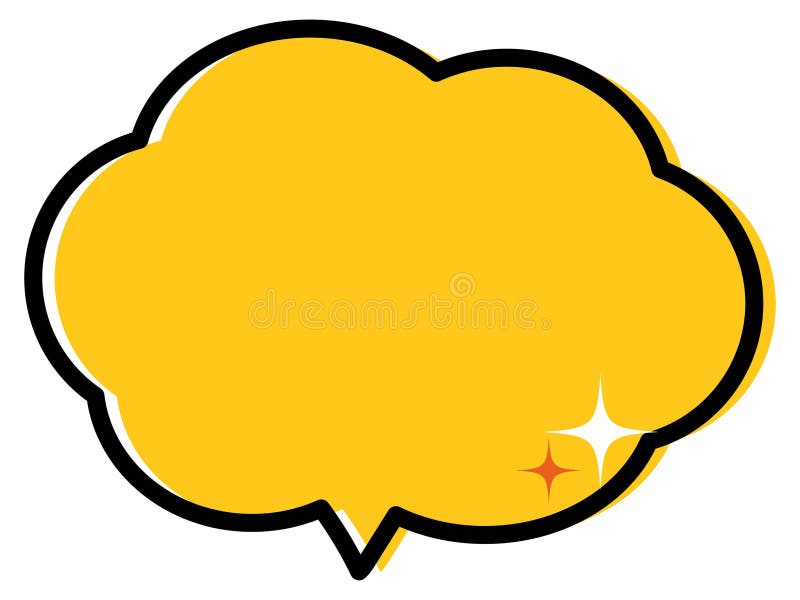 Simple Comic Speech Bubble Speech Bubble Colorful Cloud Shape Stock ...