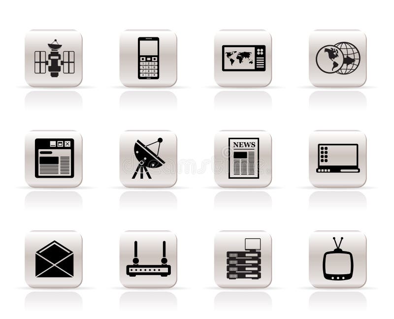 Wireless and Communication Technology Icons Stock Vector - Illustration ... Wireless and Communication Technology Icons Stock Vector - Illustration ...