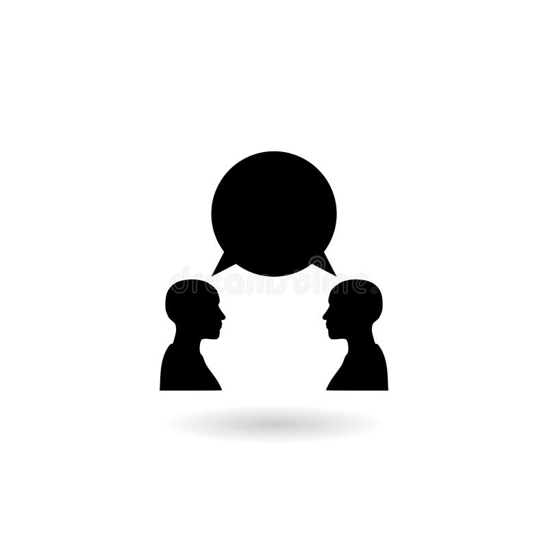 Simple Communication Icon with Shadow Stock Vector - Illustration of ...