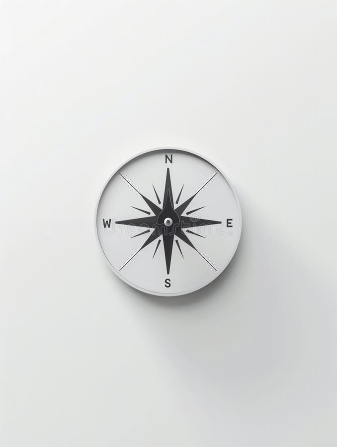 A Simple Compass with Clear Lines, Perfect for Representing Navigation ...