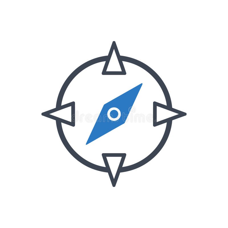 Simple Compass Icon stock vector. Illustration of sign - 361728812