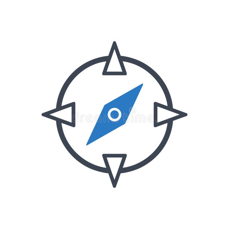 Simple Compass Icon stock vector. Illustration of sign - 361728812