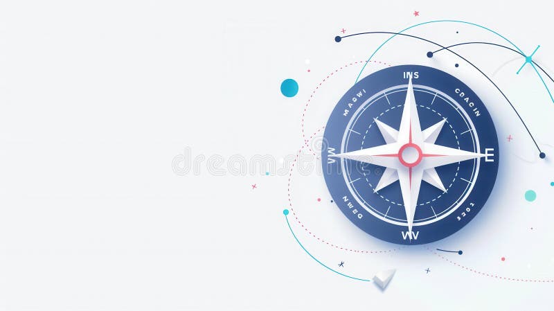 A Simple Compass Illustration with Clear Lines, Ideal for Navigation ...