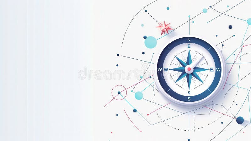 A Simple Compass Illustration with Clear Lines, Perfect for Navigation ...