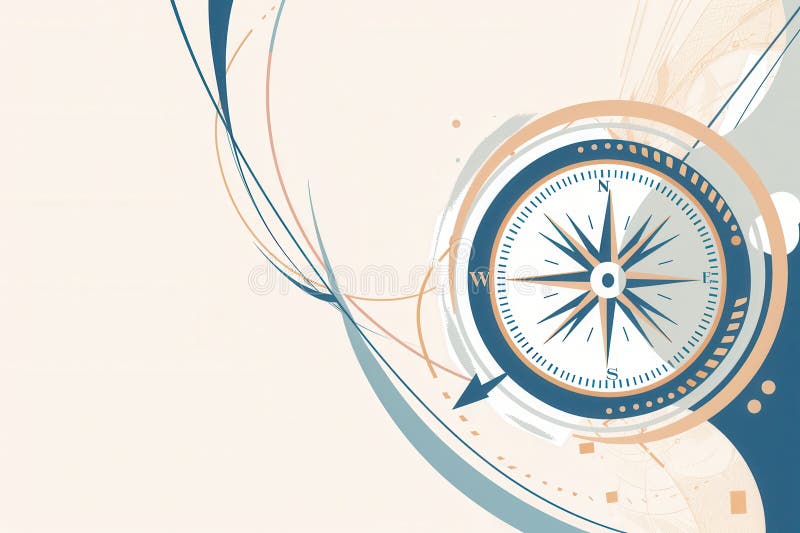 A Simple Compass Illustration Featuring Clear Lines, Perfect for ...