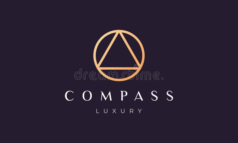 Simple Compass Logo Concept in a Modern and Luxury Style Stock Vector ...
