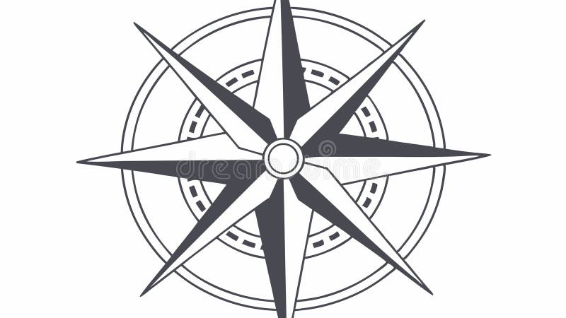 Simple Compass Rose Indicating North, Vector Design Generative AI Stock ...