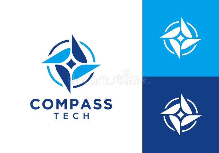 Simple Compass Star Logo Vector Design Stock Vector - Illustration of ...
