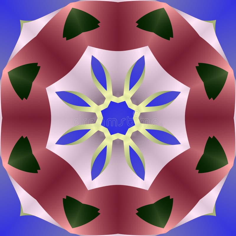 Simple Compass Star Mandala Stock Illustration - Illustration of ...