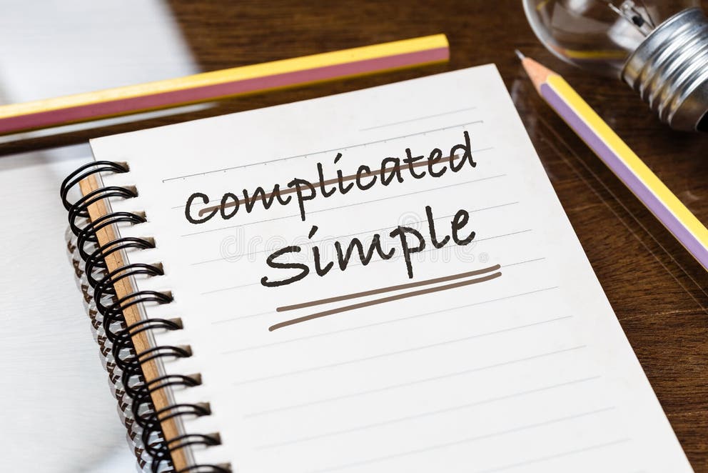 Simple and Complicated stock photo. Image of clarity - 121060556