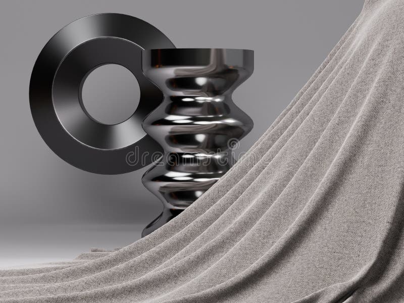 Simple Composition of Different Objects, 3D Rendering Stock ...