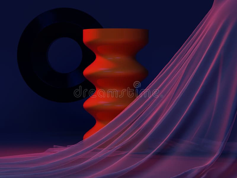 Simple Composition of Different Objects, 3D Rendering Stock ...