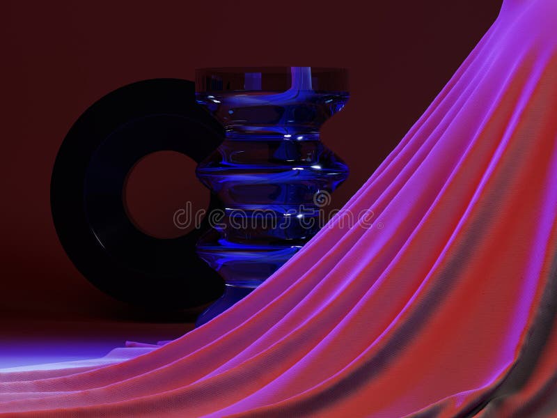 Simple Composition of Different Objects, 3D Rendering Stock ...